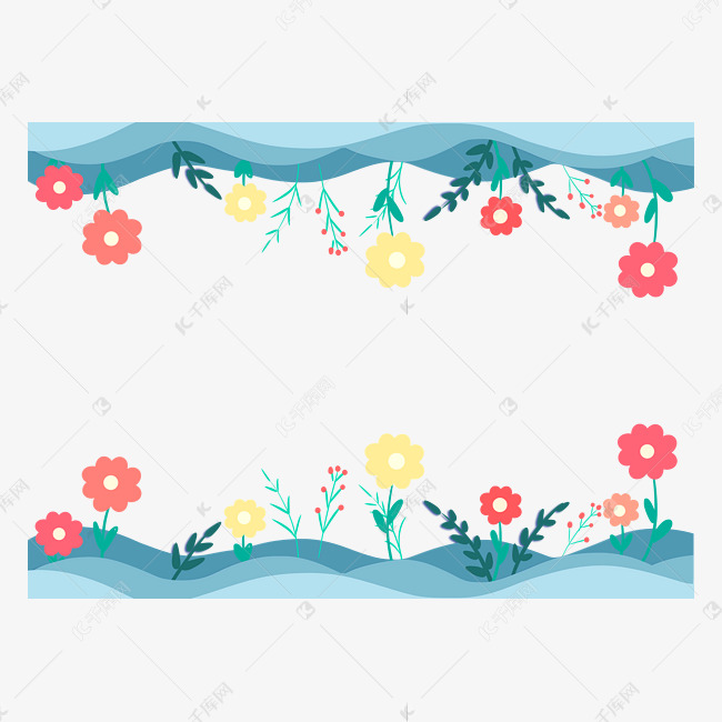 花朵海报边框素材图片免费下载-千库网