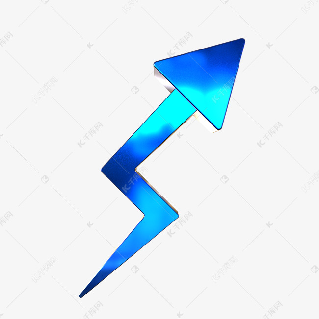蓝色上升箭头素材图片免费下载-千库网