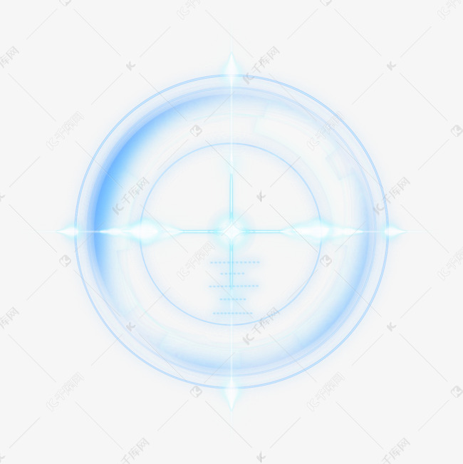 十字线目标科技感发亮蓝色素材图片免费下载-千库网