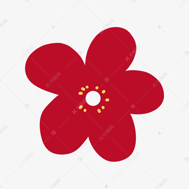 一朵小红花素材图片免费下载-千库网