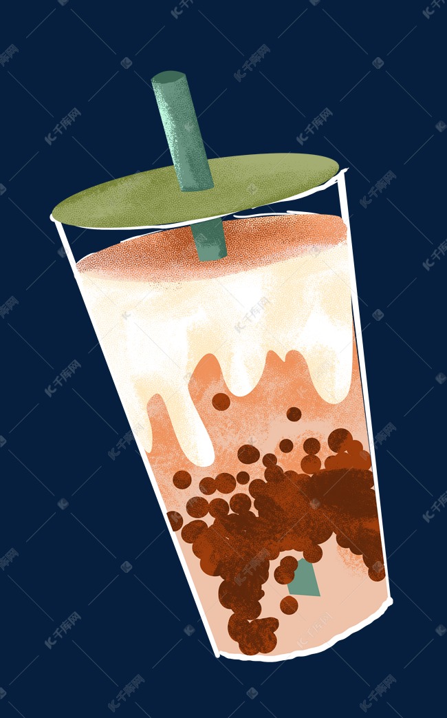 奶茶珍珠奶茶甜品素材图片免费下载-千库网