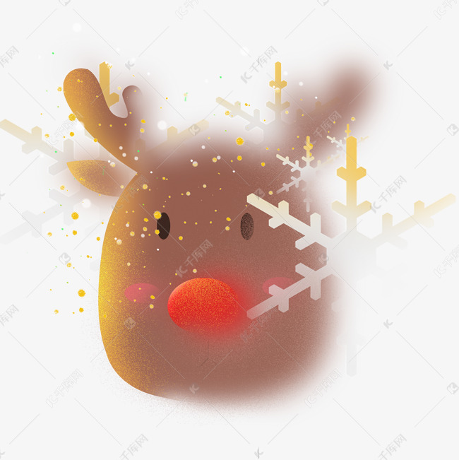 圣诞节弥散圣诞麋鹿素材图片免费下载-千库网