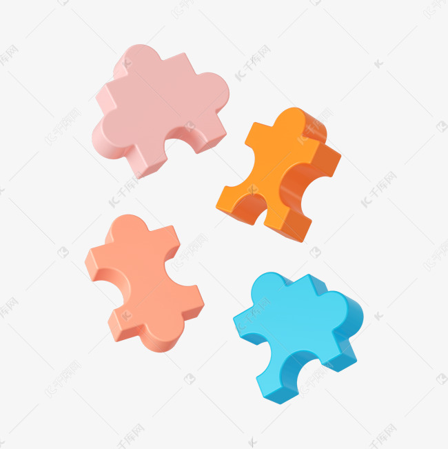3DC4D立体拼图游戏素材图片免费下载-千库网
