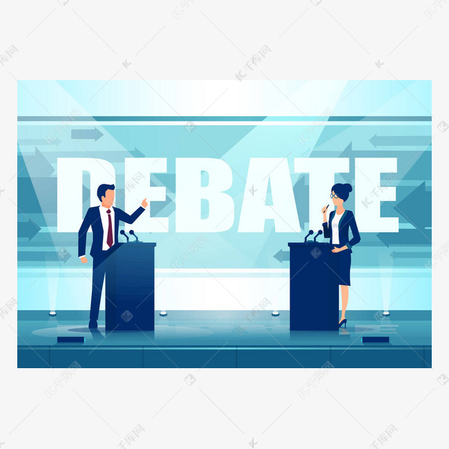 Vector of a two political leaders having an open debate素材图片免费下载-千库网