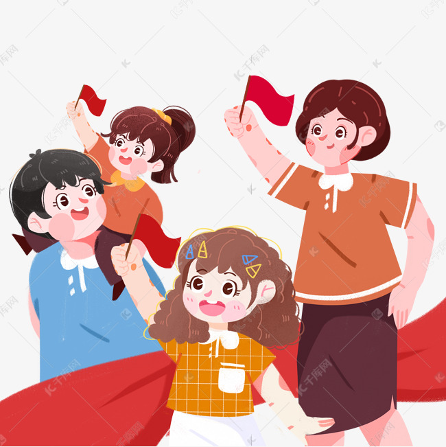 十一欢聚国庆人物素材图片免费下载-千库网