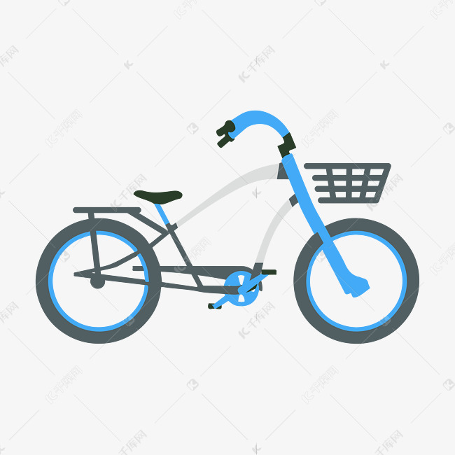 蓝色共享自行车素材图片免费下载-千库网