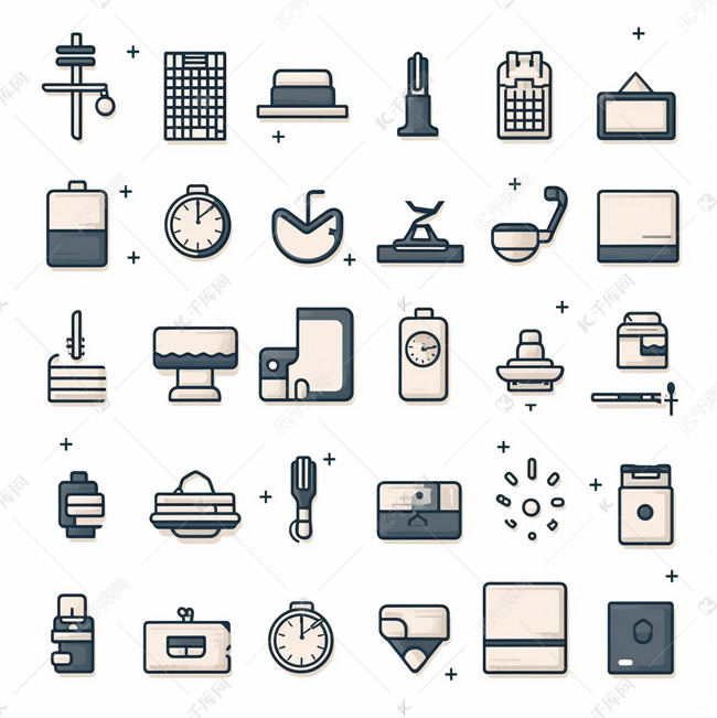 极简的整齐商业图标素材图片免费下载-千库网