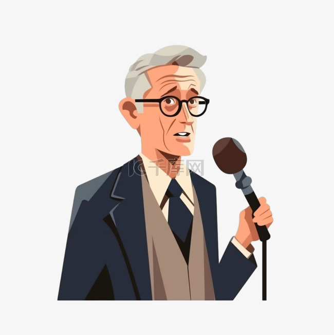 扁平风职业人物主持人素材图片免费下载-千库网