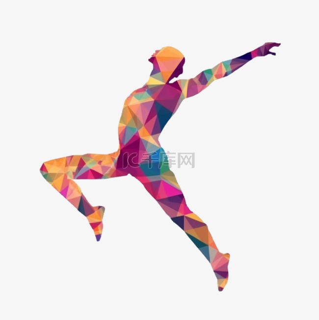卡通手绘体操运动员剪影素材图片免费下载-千库网