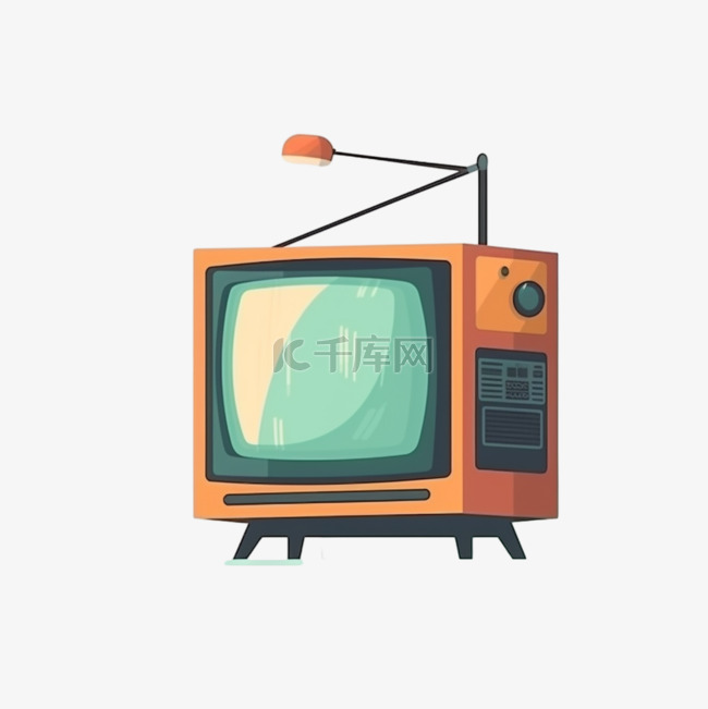 卡通手绘家电电视机素材图片免费下载-千库网