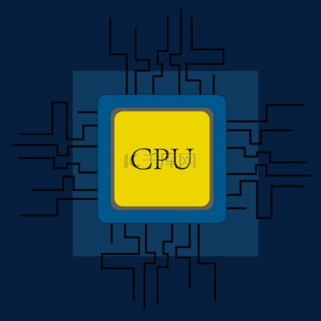 矢量CPU素材图片免费下载-千库网