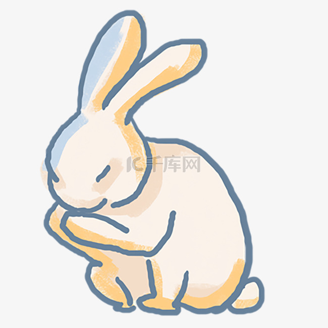白色兔子 素材图片免费下载-千库网