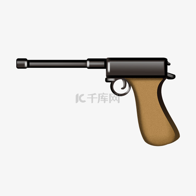 黑色P18c手枪 素材图片免费下载-千库网