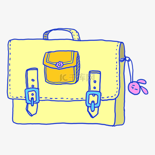 黄色书包 素材图片免费下载-千库网