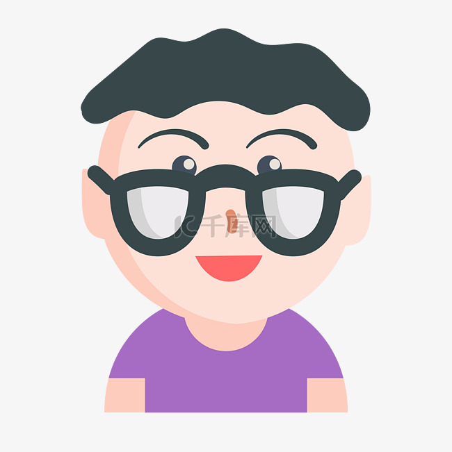 卡通可爱男孩头像素材图片免费下载-千库网
