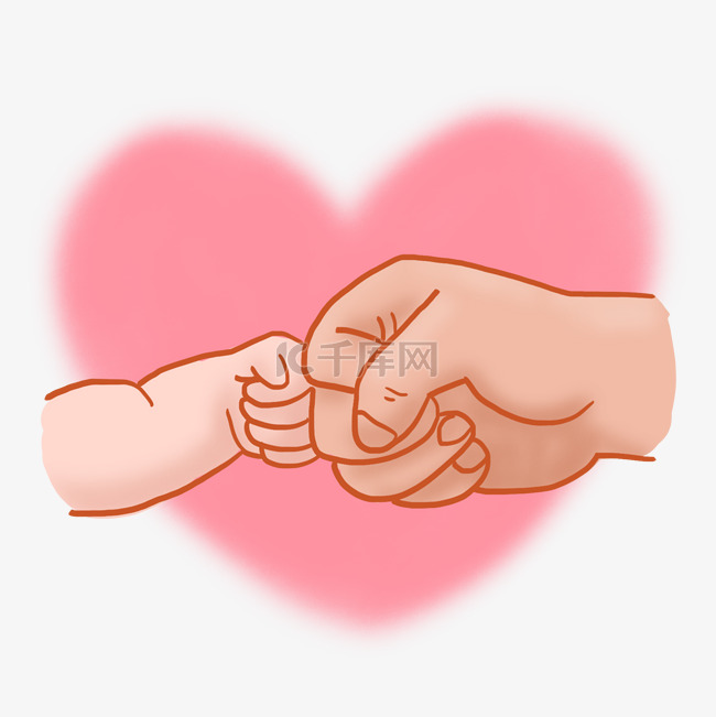 卡通手绘大手和小手PNG免抠素材图片免费下载-千库网