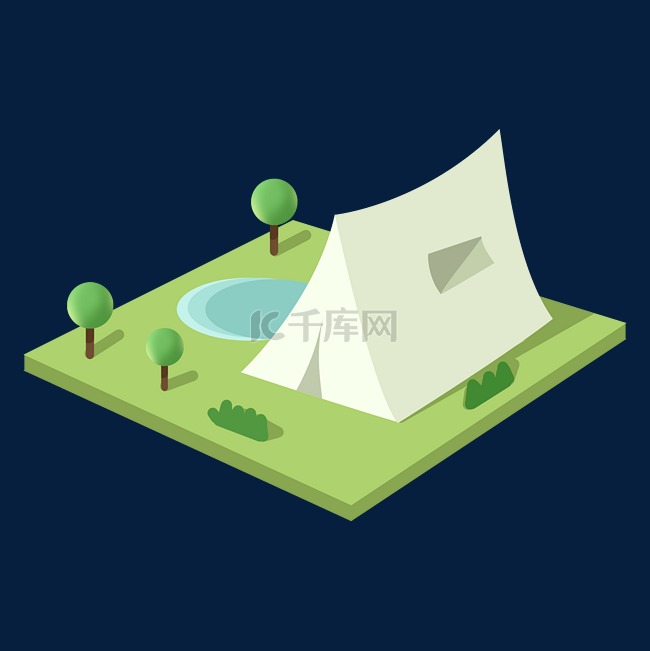 白色简约房子立体插图素材图片免费下载-千库网