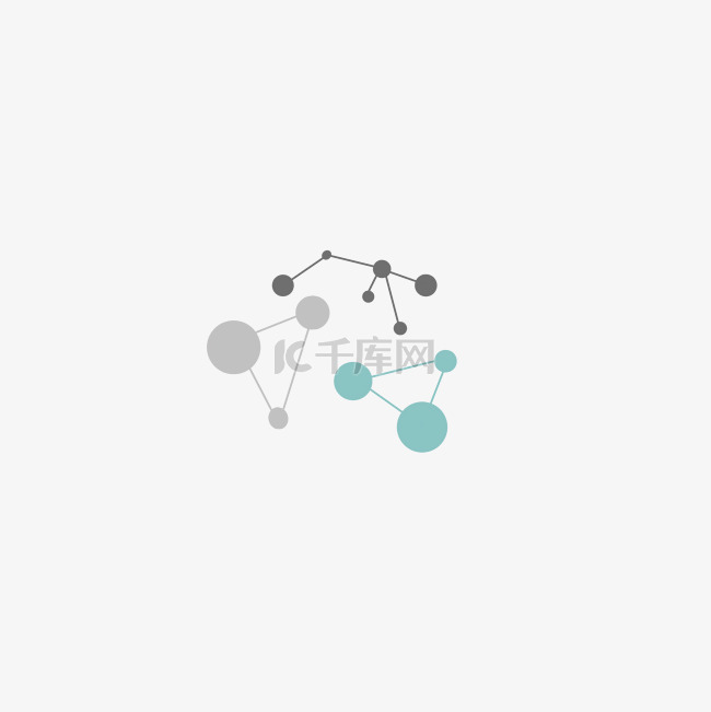 矢量手绘分子素材图片免费下载-千库网