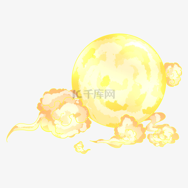 手绘中秋月圆插画素材图片免费下载-千库网
