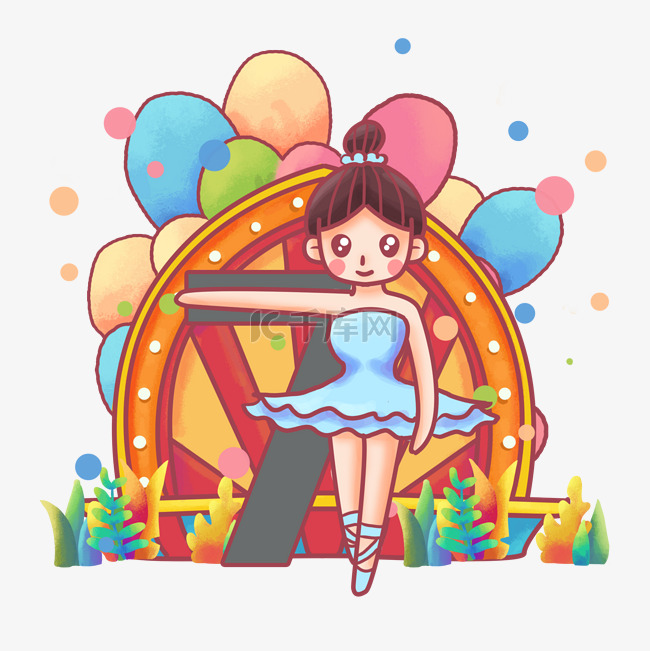 舞蹈舞台数字7设计芭蕾素材图片免费下载-千库网