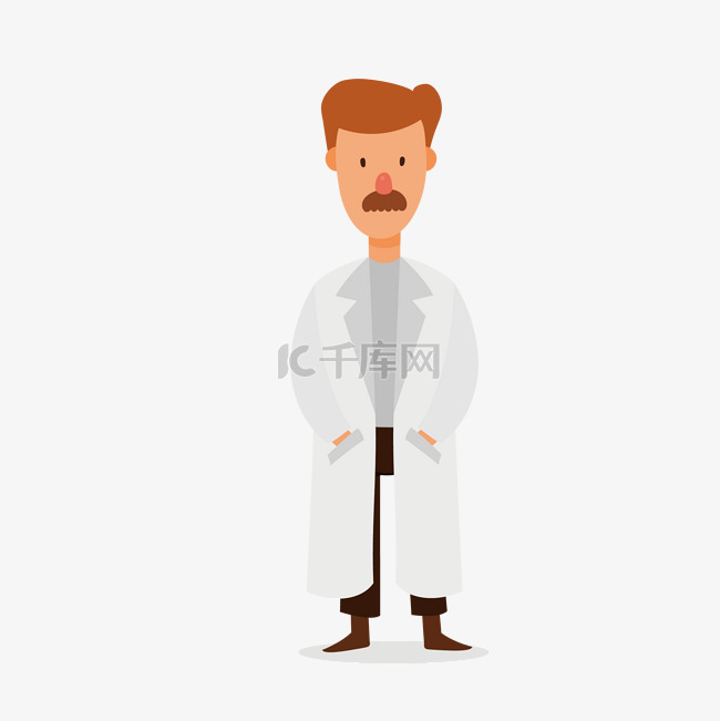 卡通主任医师职业矢量素材图片免费下载-千库网