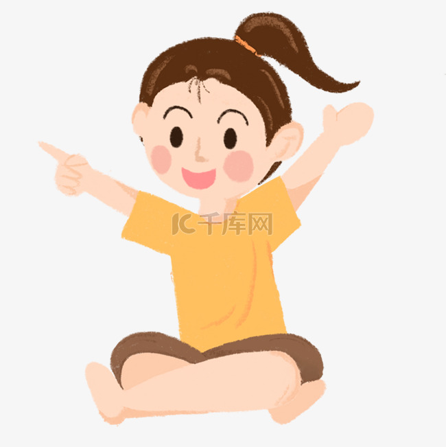 坐着的女孩 素材图片免费下载-千库网