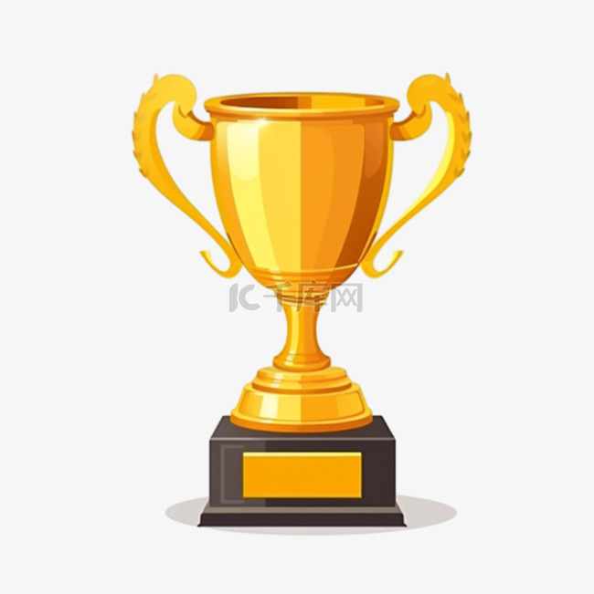 卡通手绘冠军奖杯素材图片免费下载-千库网