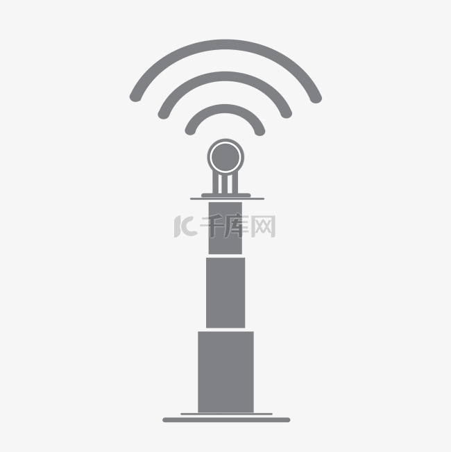 灰色扁平wifi信号素材图片免费下载-千库网