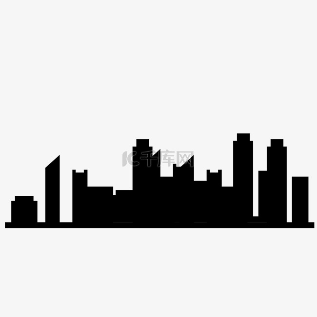 城市剪影png素材图片免费下载-千库网