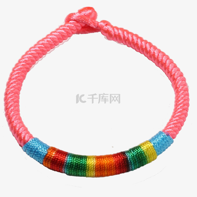 粉色的五彩绳小产品素材图片免费下载-千库网