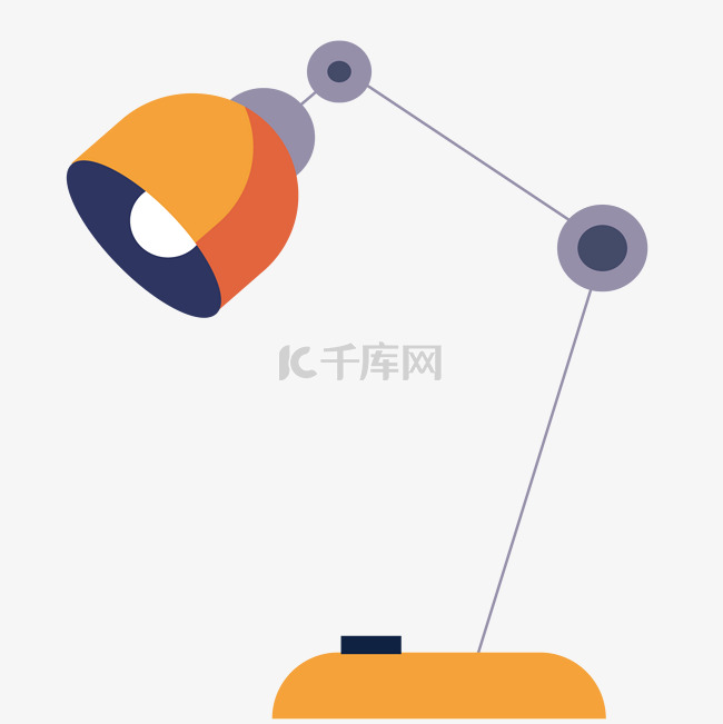橙色的台灯 素材图片免费下载-千库网