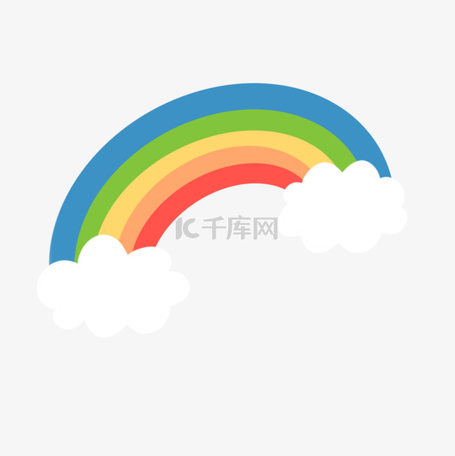 雨后彩虹云朵素材图片免费下载-千库网
