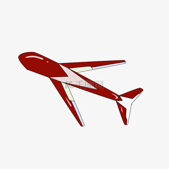 红色飞机 素材图片免费下载-千库网