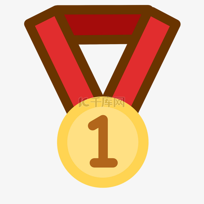 冠军奖牌卡通手绘免费下载素材图片免费下载-千库网
