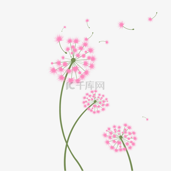 蒲公英矢量素材图片免费下载-千库网