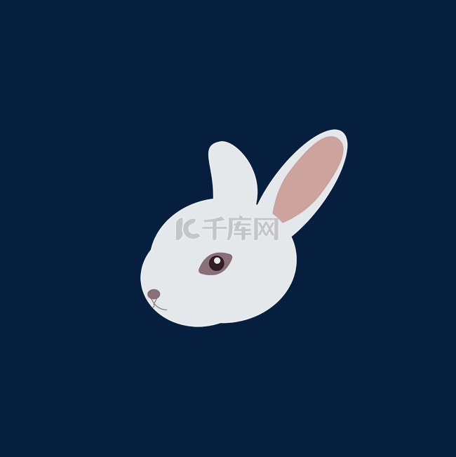 可爱兔子矢量图标素材图片免费下载-千库网