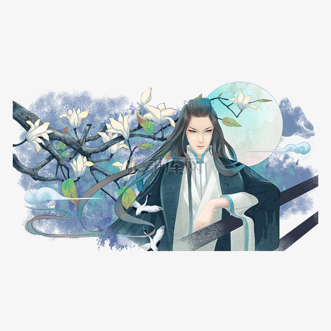 古风人物男素材图片免费下载-千库网