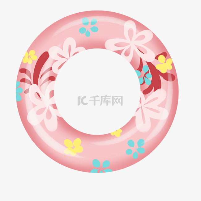 卡通游泳泳圈插画素材图片免费下载-千库网