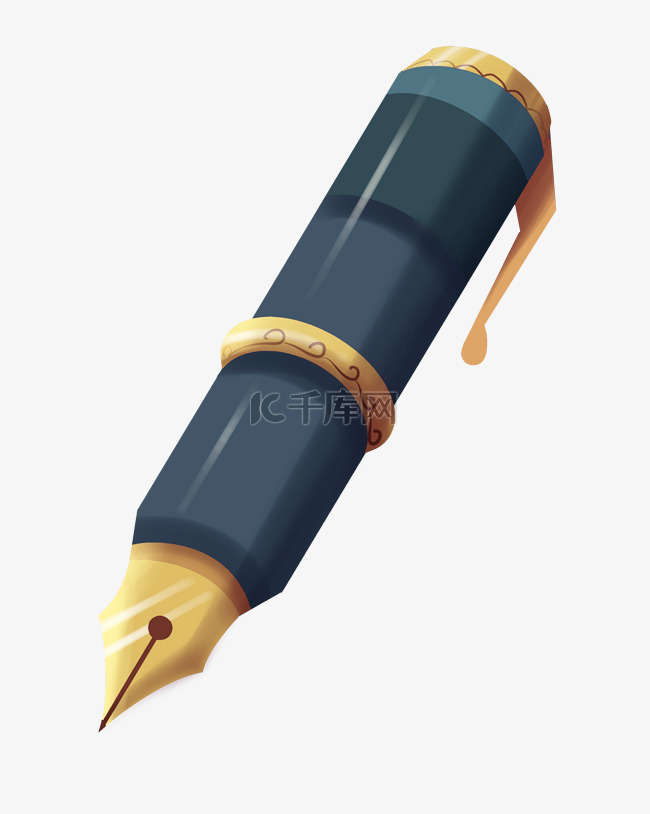 写字笔的卡通插画素材图片免费下载-千库网
