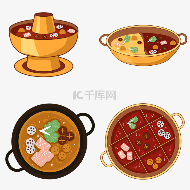 矢量火锅图标素材图片免费下载-千库网