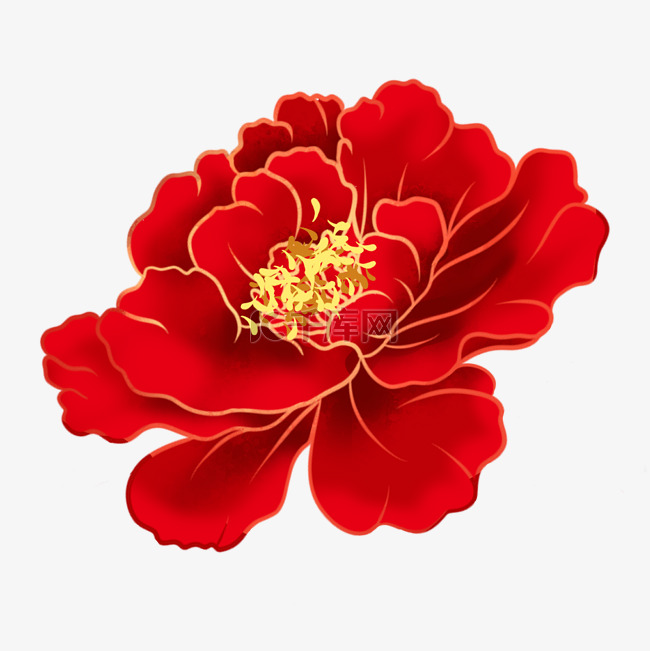 富贵团圆牡丹花开素材图片免费下载-千库网