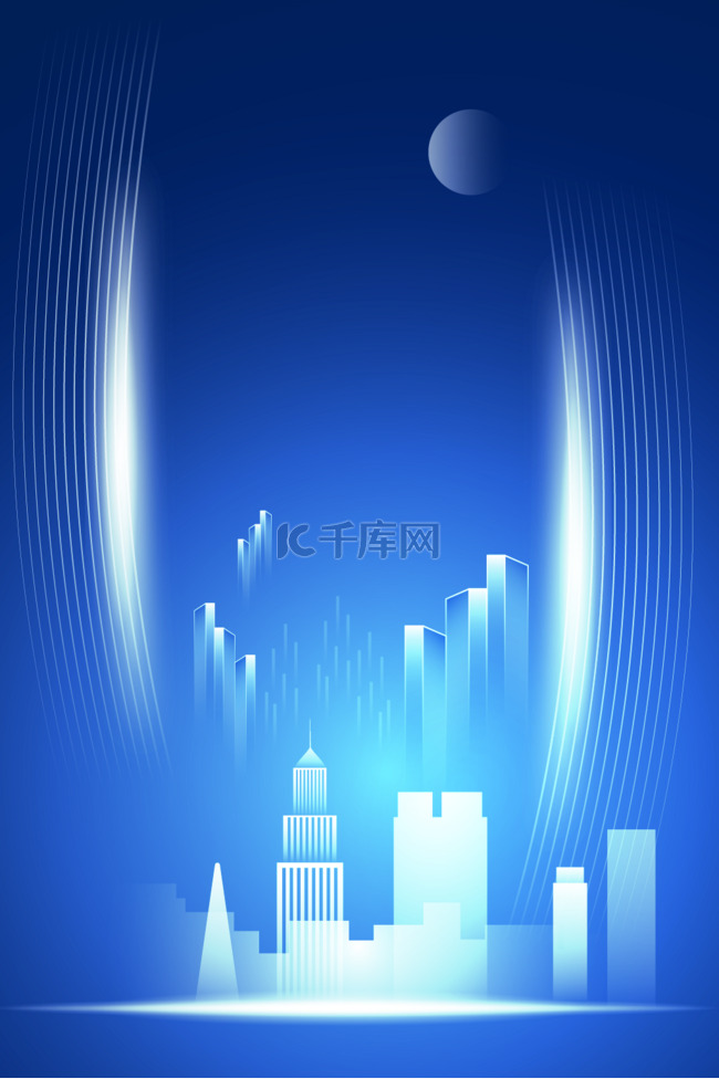蓝色企业背景素材图片免费下载-千库网