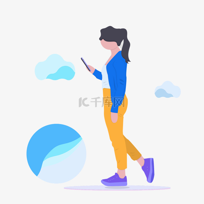 看手机人物图标素材图片免费下载-千库网