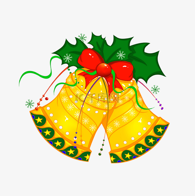 圣诞老人的圣诞铃铛素材图片免费下载-千库网