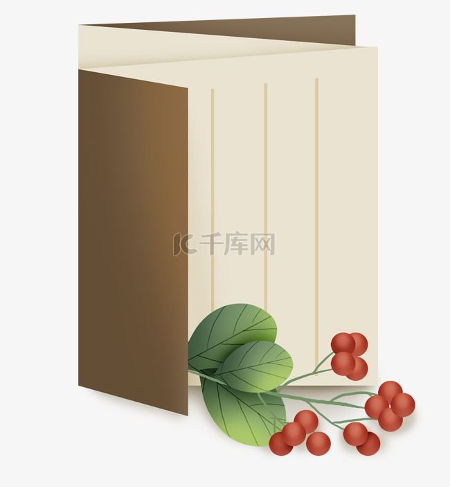 古风山里红水果折叠文本框素材图片免费下载-千库网