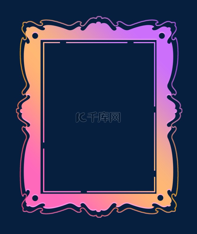 炫彩彩色边框素材图片免费下载-千库网