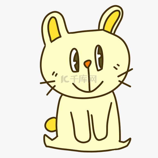 黄色动物兔子素材图片免费下载-千库网