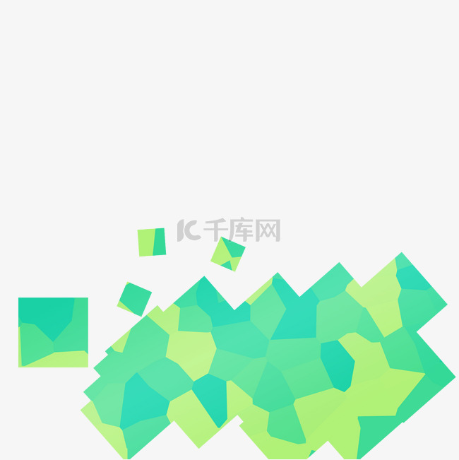 绿色几何色块素材图片免费下载-千库网