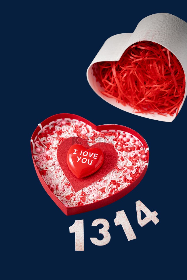 情人节礼盒英文love数字1314素材图片免费下载-千库网