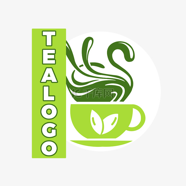 绿色茶叶LOGO素材图片免费下载-千库网